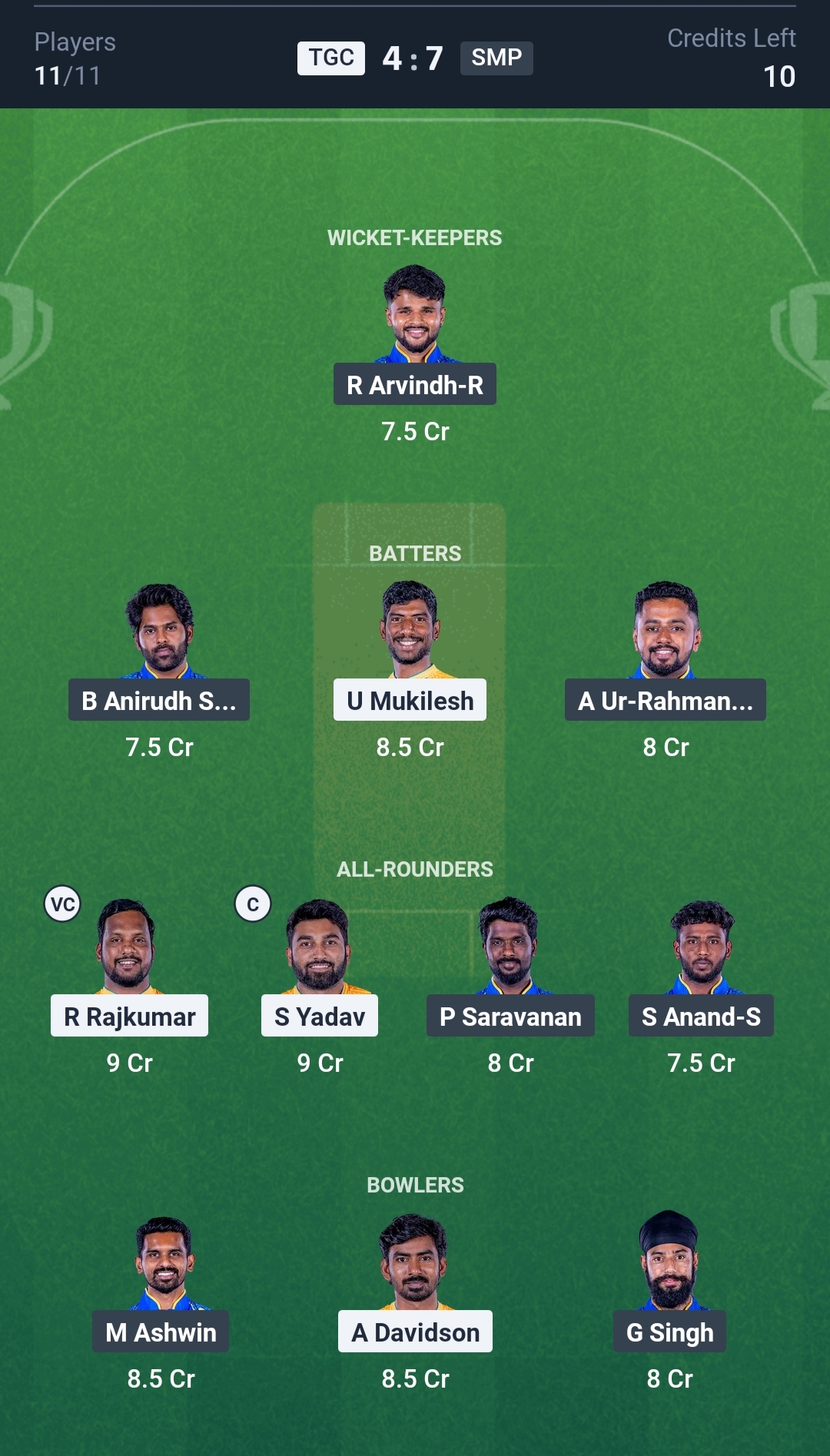 TGC vs SMP Dream11 Prediction Today Match 23 Playing XI: TNPL 2025 ...